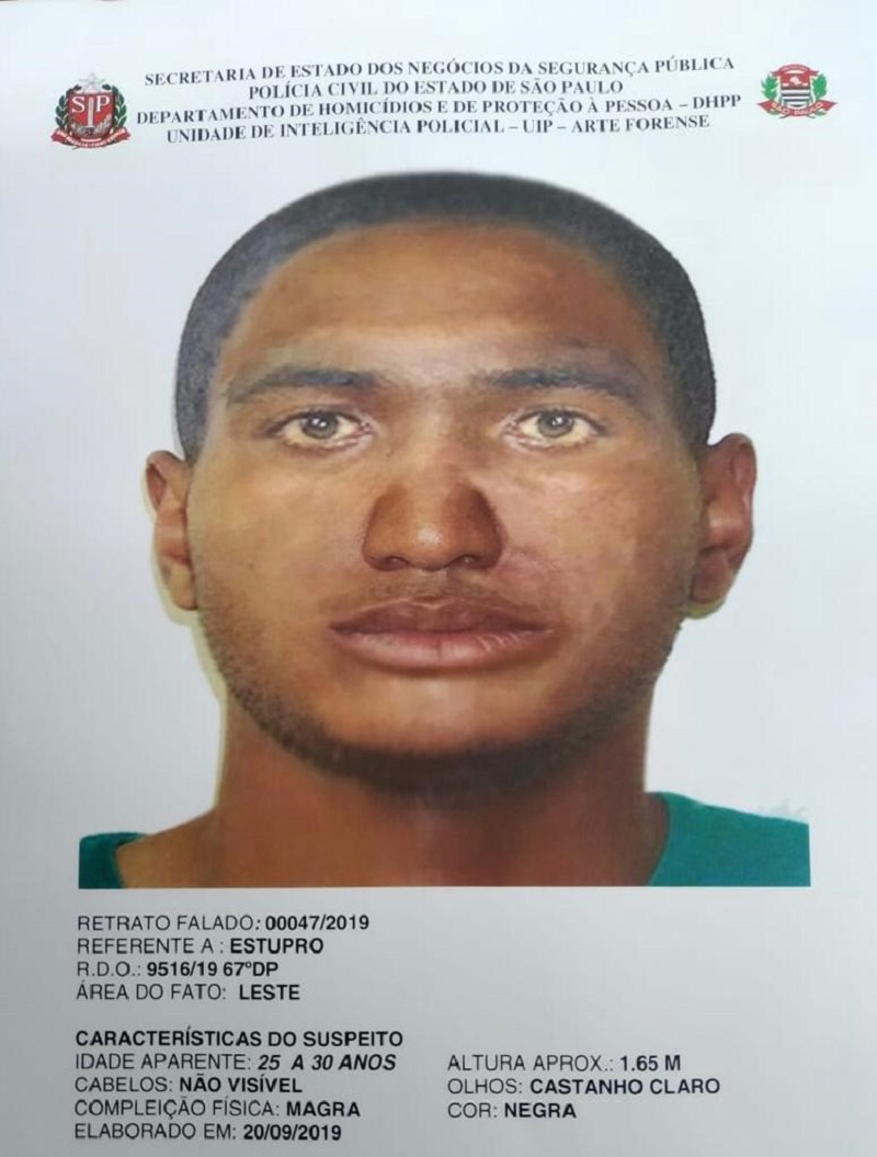 Polícia Civil Divulga Retrato Falado De Suspeito De Estuprar Professora